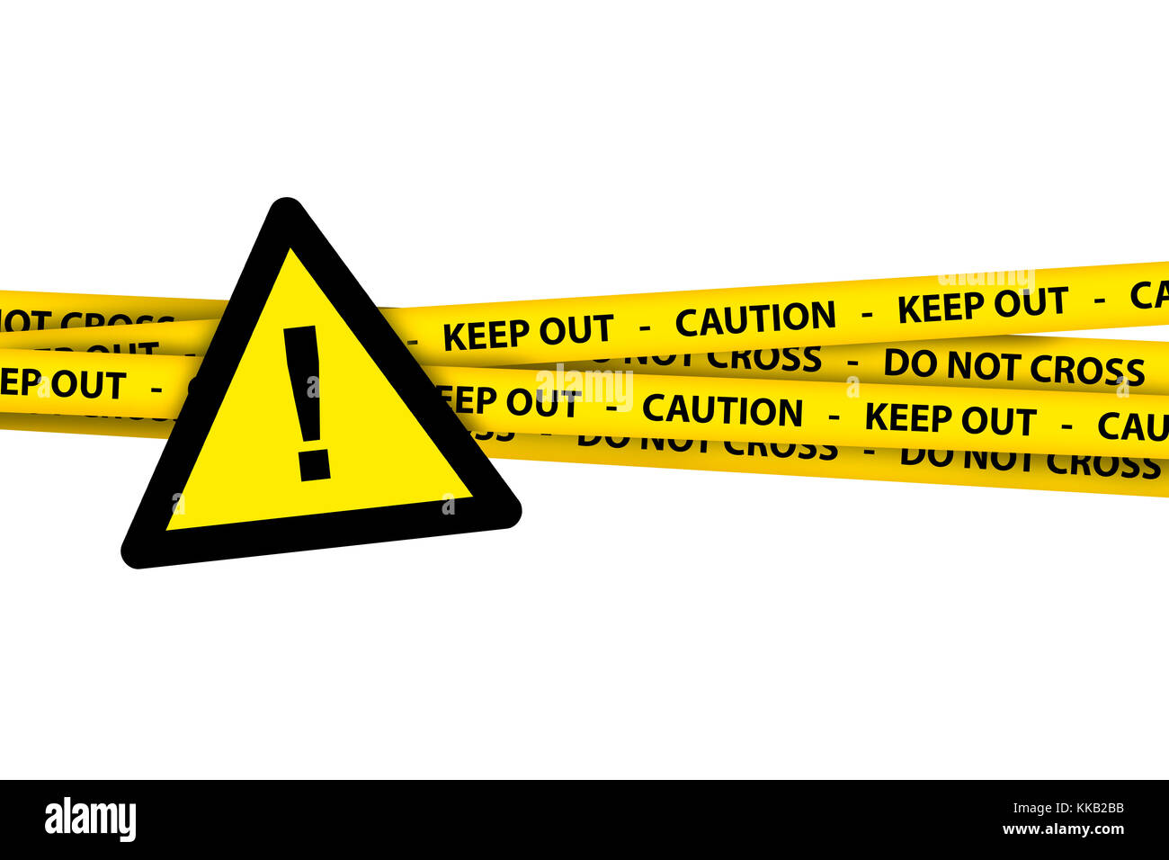 Illustrative triangle yellow warning signboards with yellow caution and ...