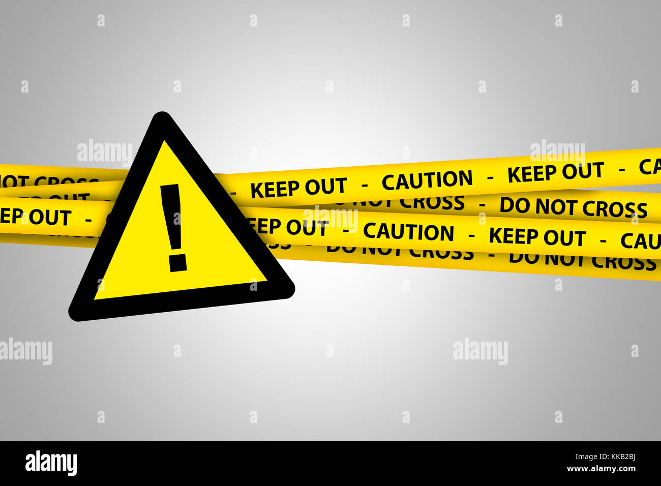 Illustrative triangle yellow warning signboards with yellow caution and ...