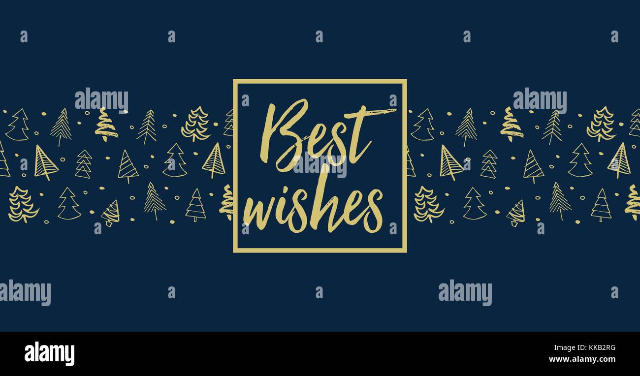 Hand drawn Christmas tree background with message Stock Vector Image ...