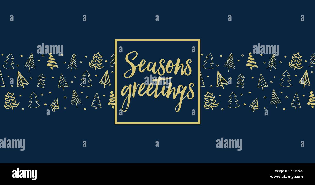 Hand drawn Christmas tree background with message Stock Vector Image ...