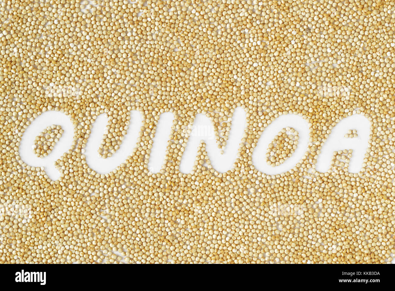 Quinoa grains writing Stock Photo - Alamy