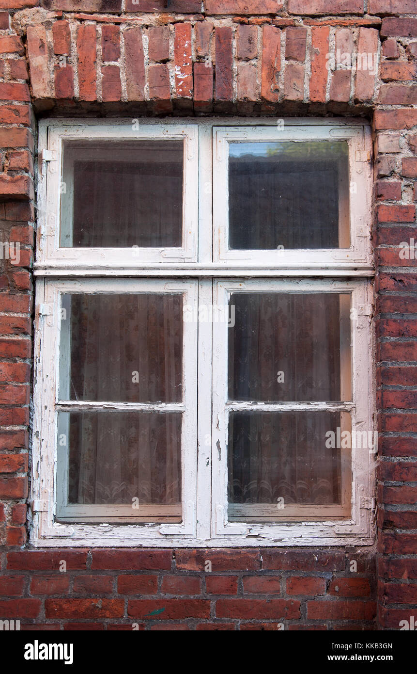 Old weathered window in brick wall Stock Photo - Alamy