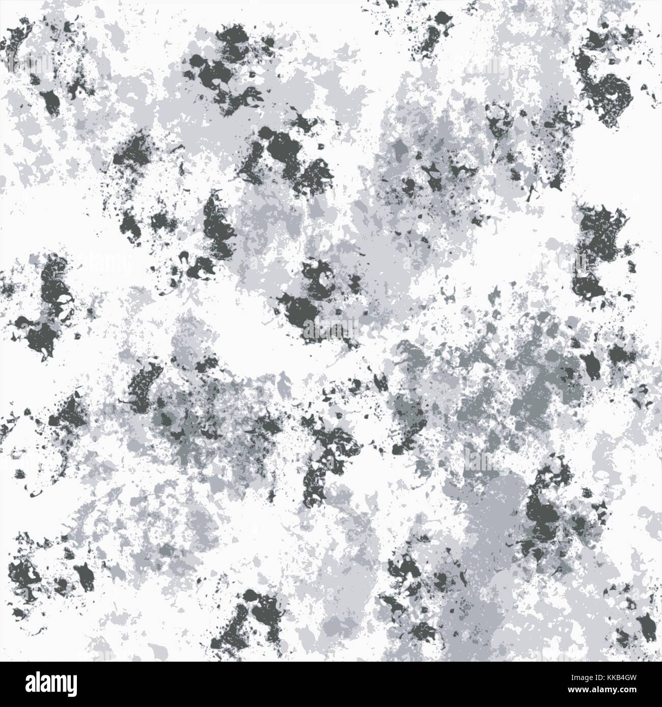 black and grey watercolor ink spot pattern in different shades on white ...