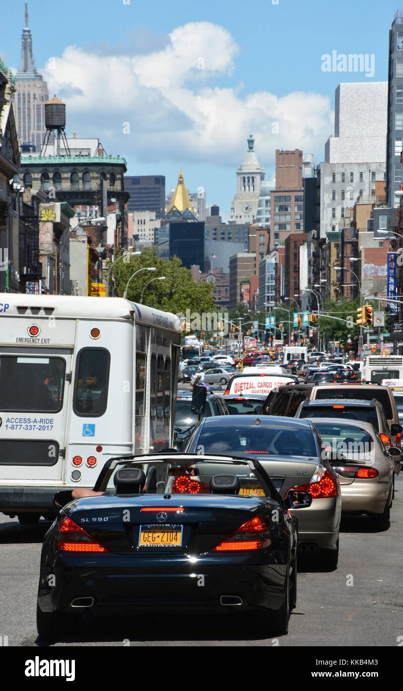 NEW YORK CITY - AUGUST 08 Traffic jam on Broadway street in NYC on ...