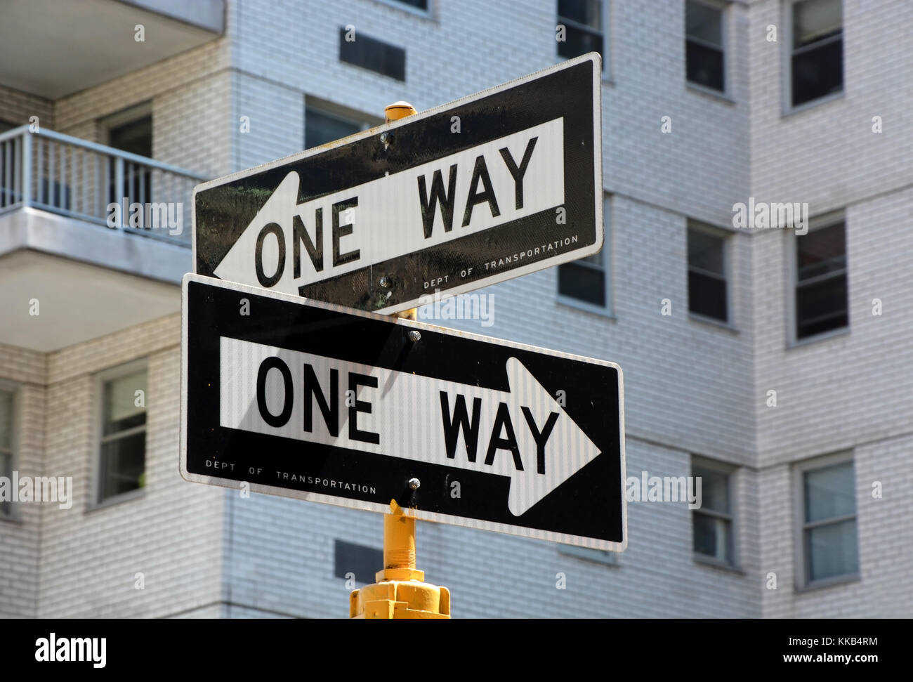 One way signs in NY Stock Photo - Alamy