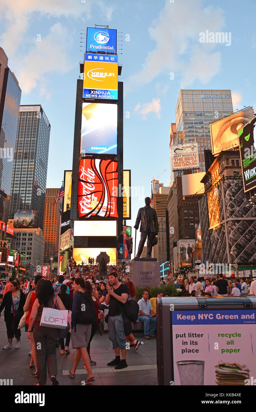 Times Square, featured with Broadway Theaters and animated LED signs ...
