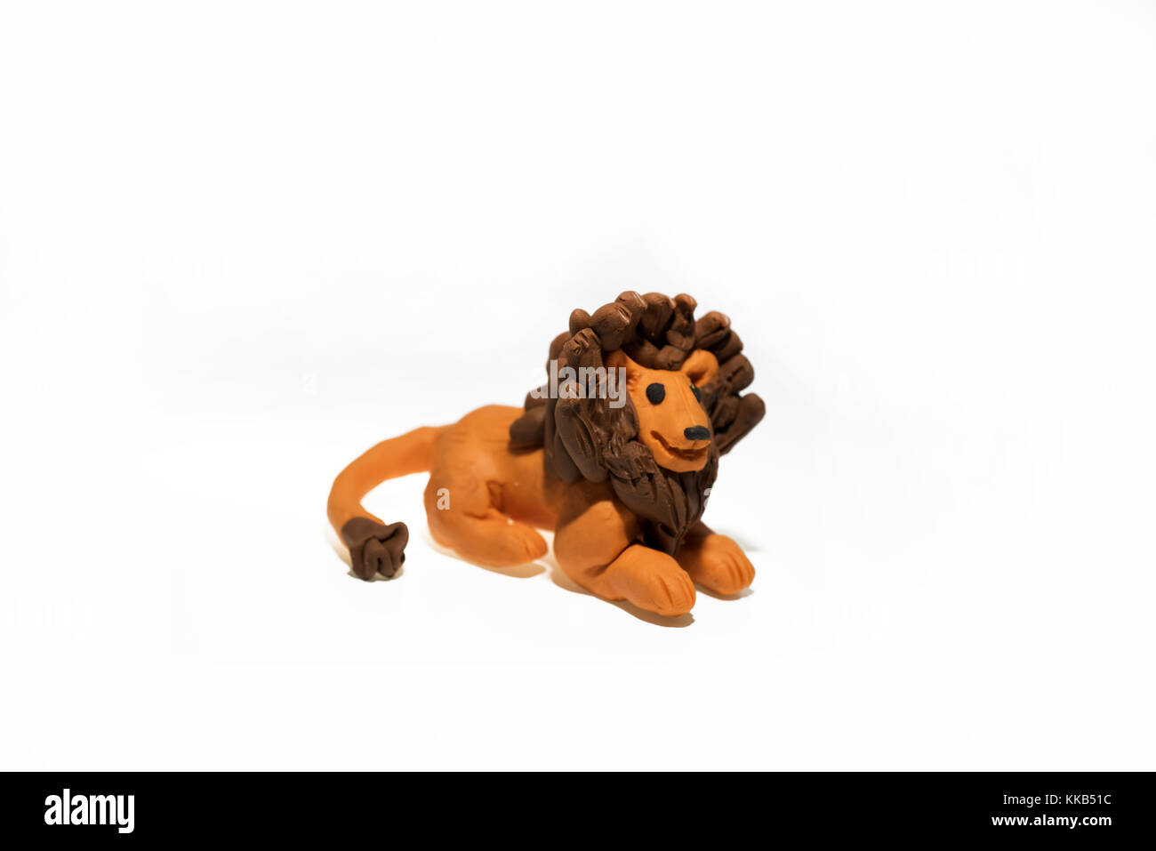 Plasticine artwork. Handmade leon. Abstract isolated photo Stock Photo ...