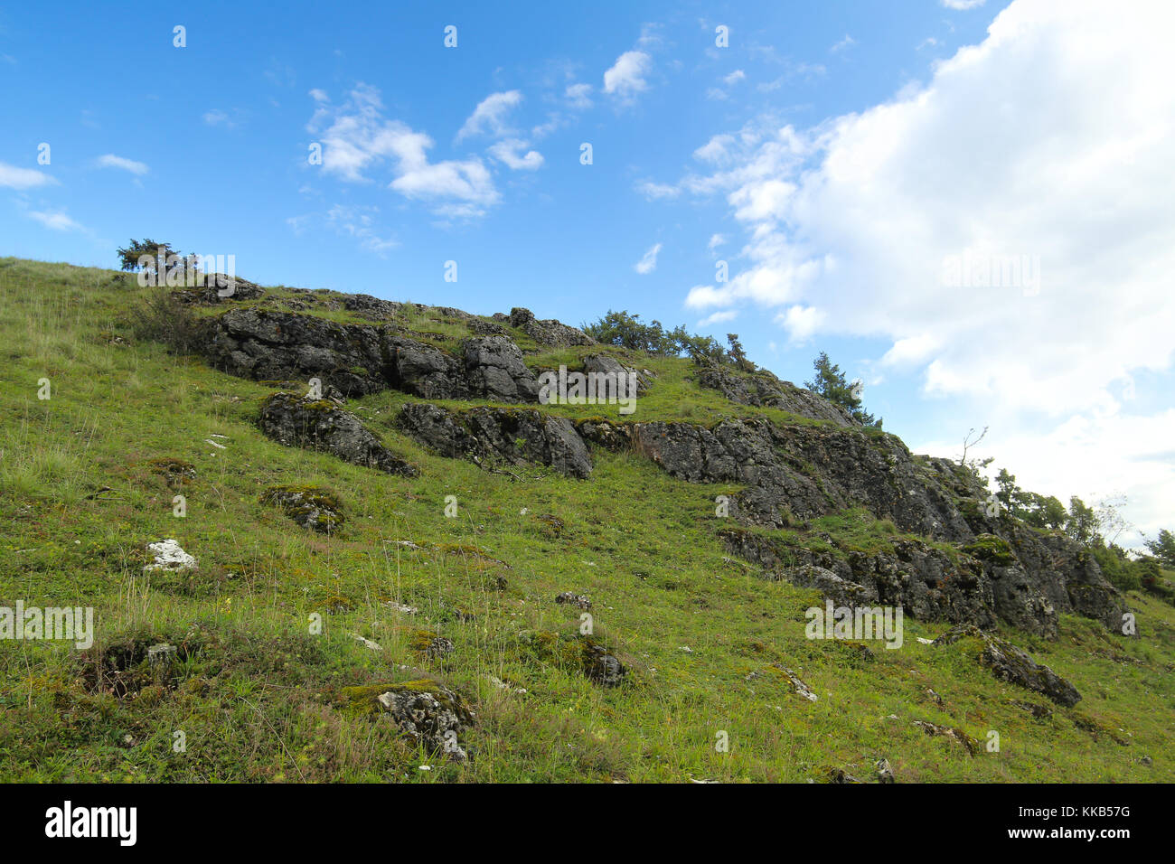 HDR image of rock cliffs at Schanzberg near Unterwiesenacker, Upper ...