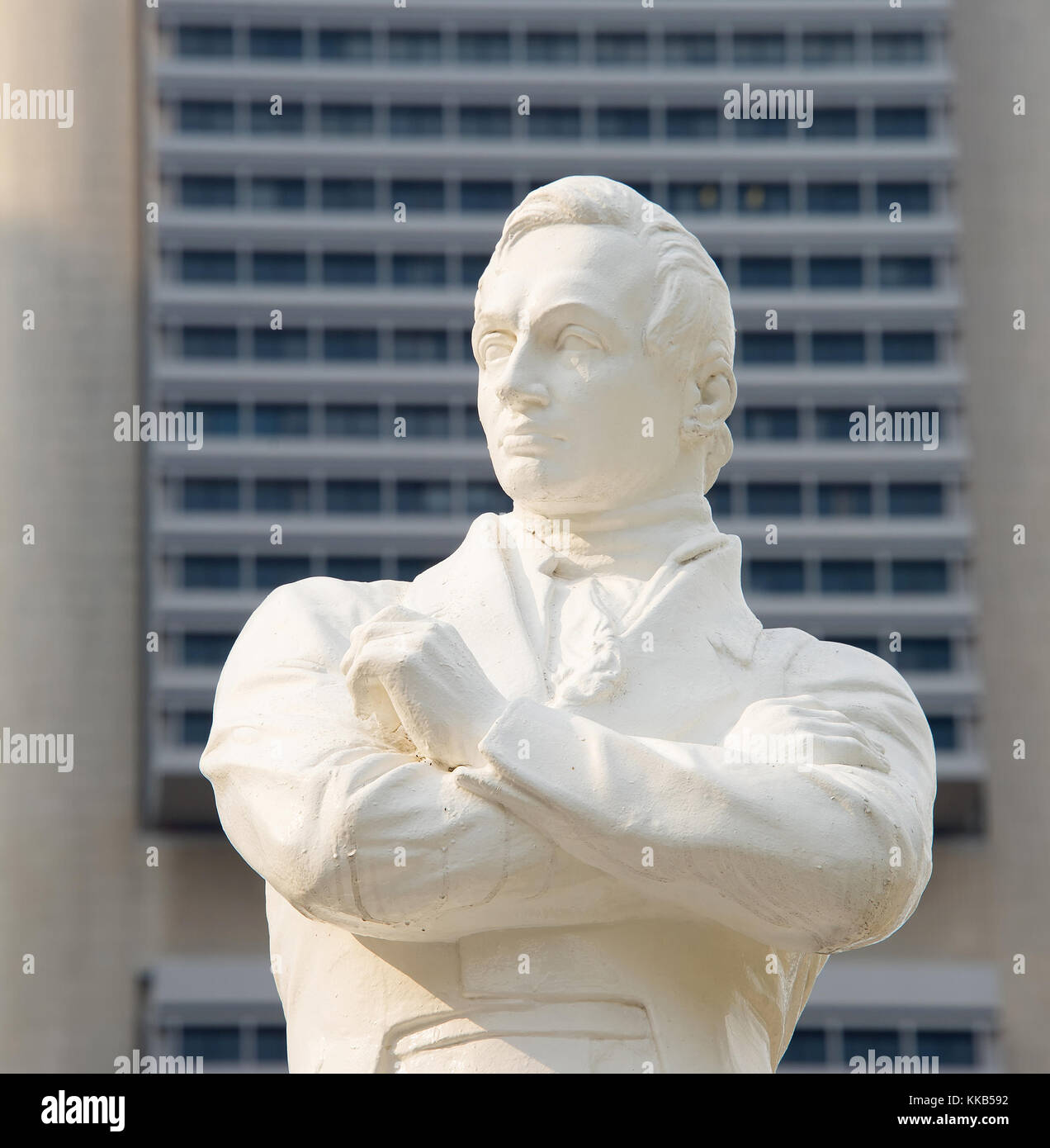 Statue of Sir Tomas Stamford Raffles - best known for his founding of ...