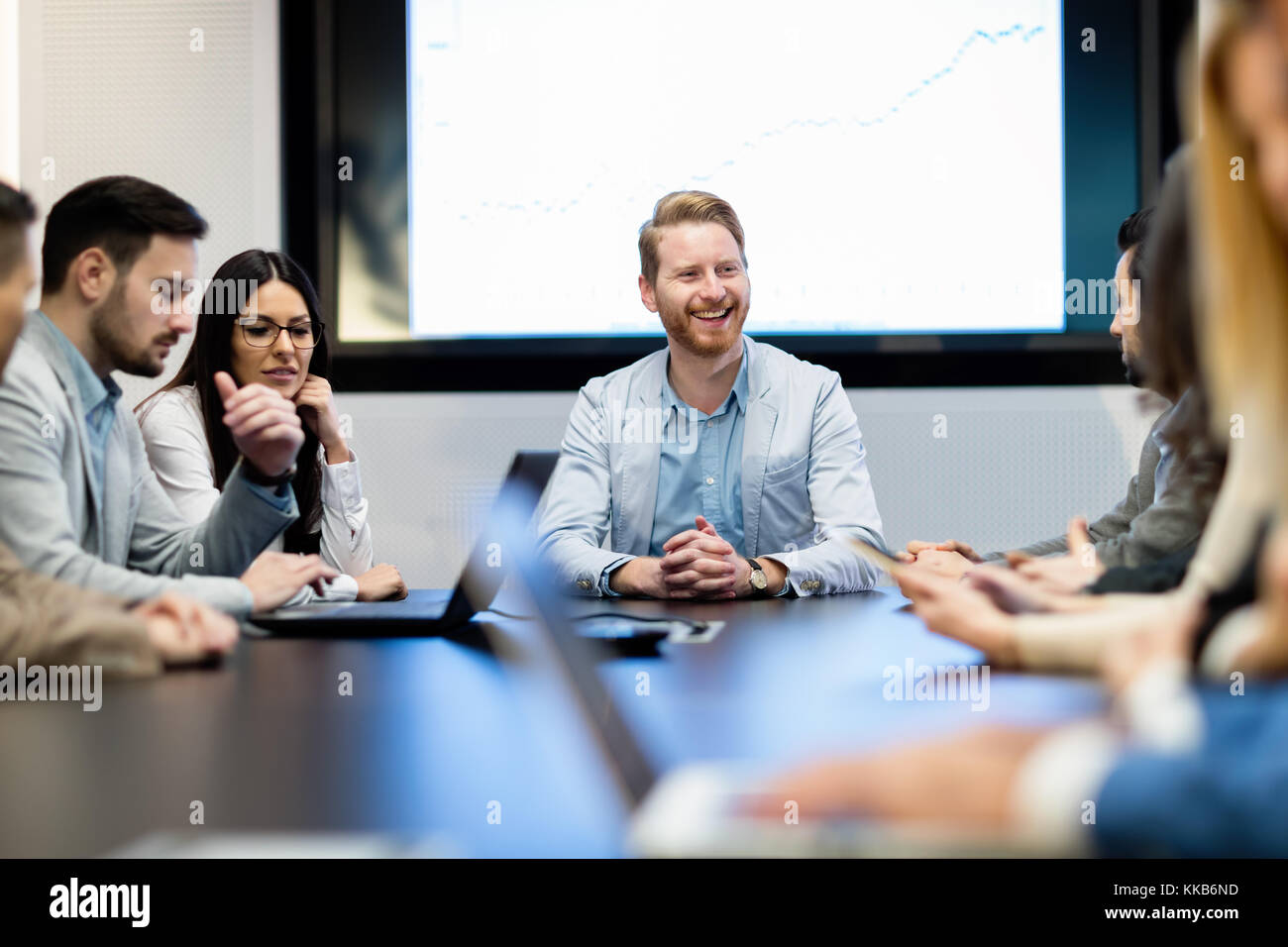 Picture of business meeting in conference room Stock Photo - Alamy