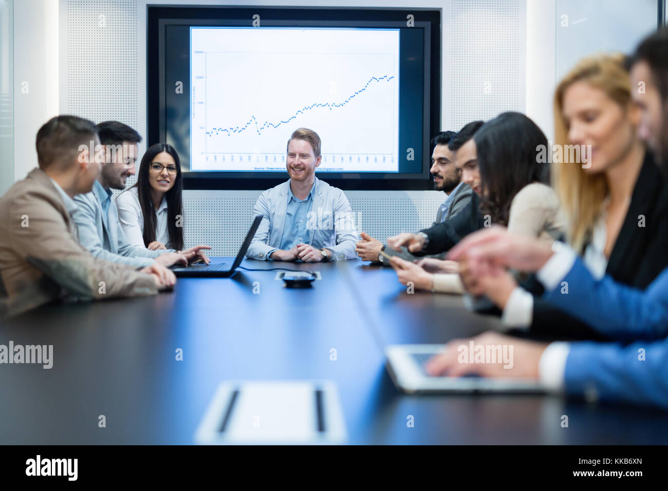 Picture of business meeting in conference room Stock Photo - Alamy