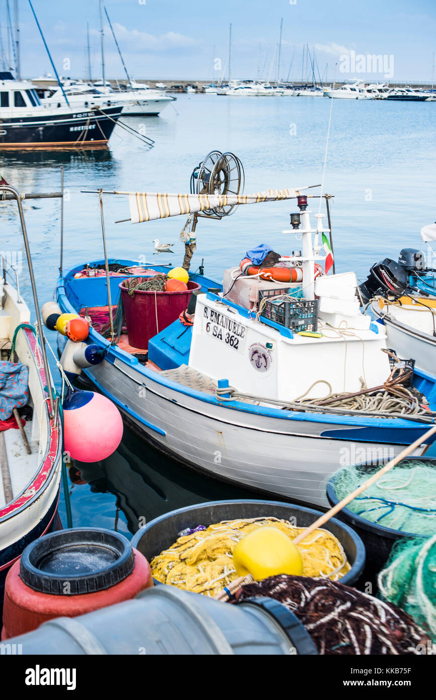 Fishing Boats in the Port of Agropoli, Italy Stock Photo - Alamy