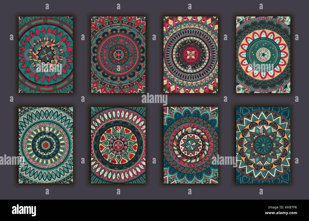 Collection retro cards. Ethnic backgrounds. Card of invitation. Vintage ...