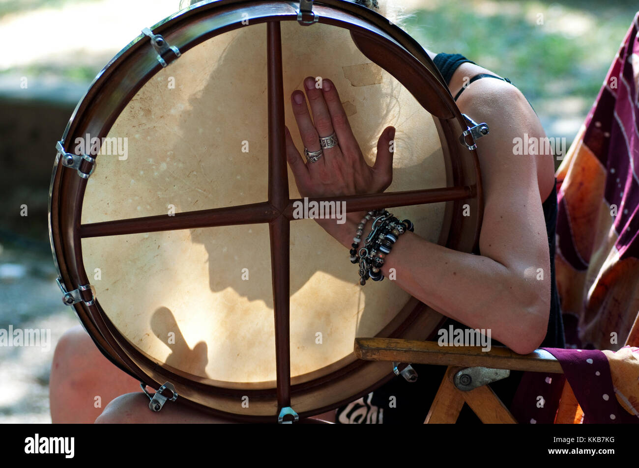 Italy, Lombardy, Crema, Historical Reenactment Medieval, Woman Playing ...