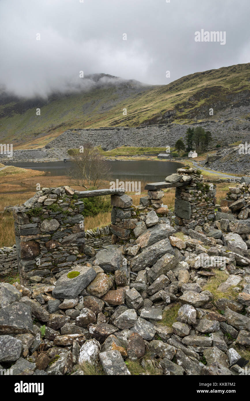 Old slate quarry at Cwmorthin, Tanygrisiau, North Wales Stock Photo - Alamy