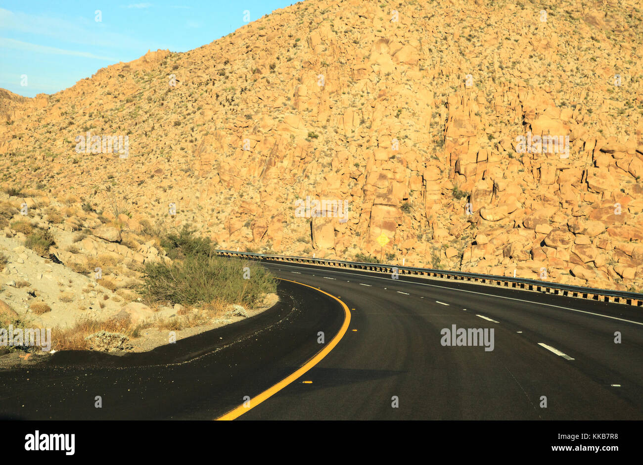 Clustered rocks in El Cajon, California, along Interstate 8 eastbound ...