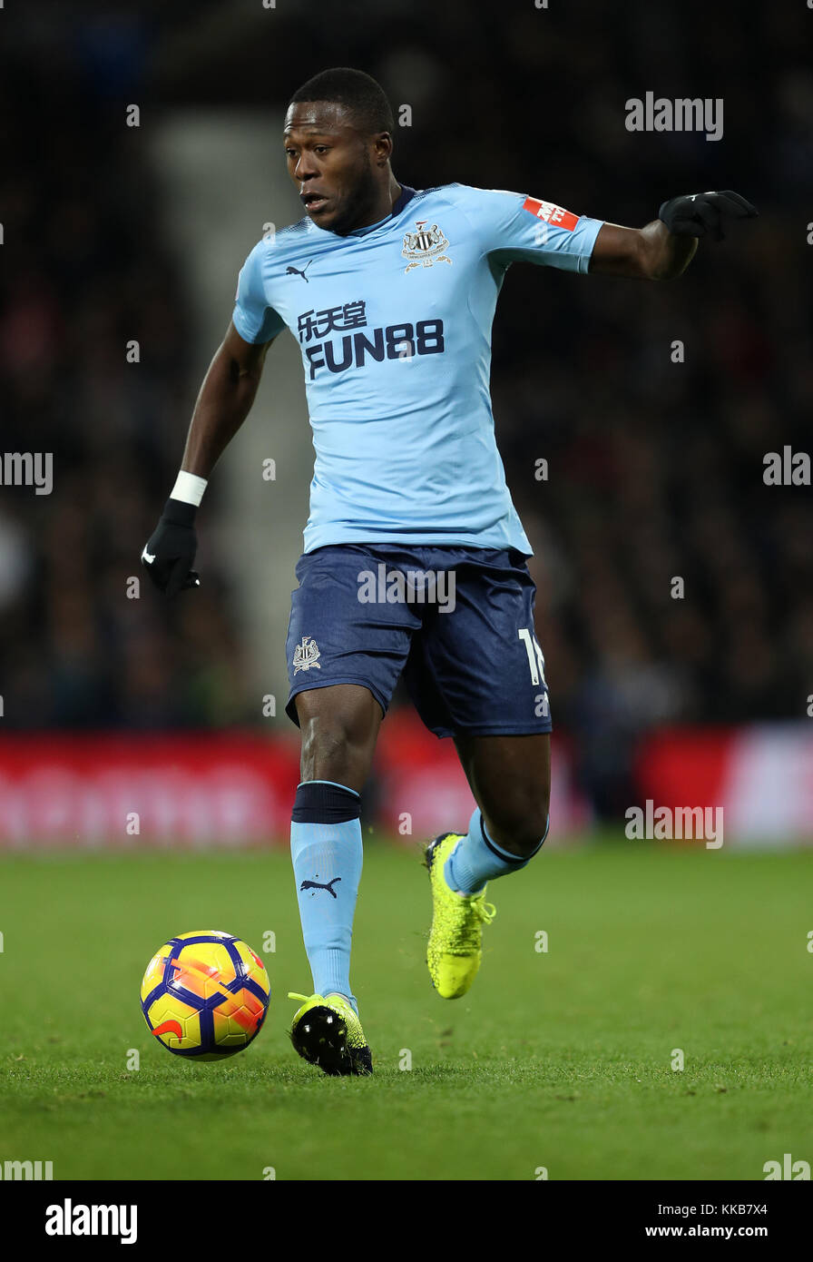 Newcastle United's Chancel Mbemba during the Premier League match at ...