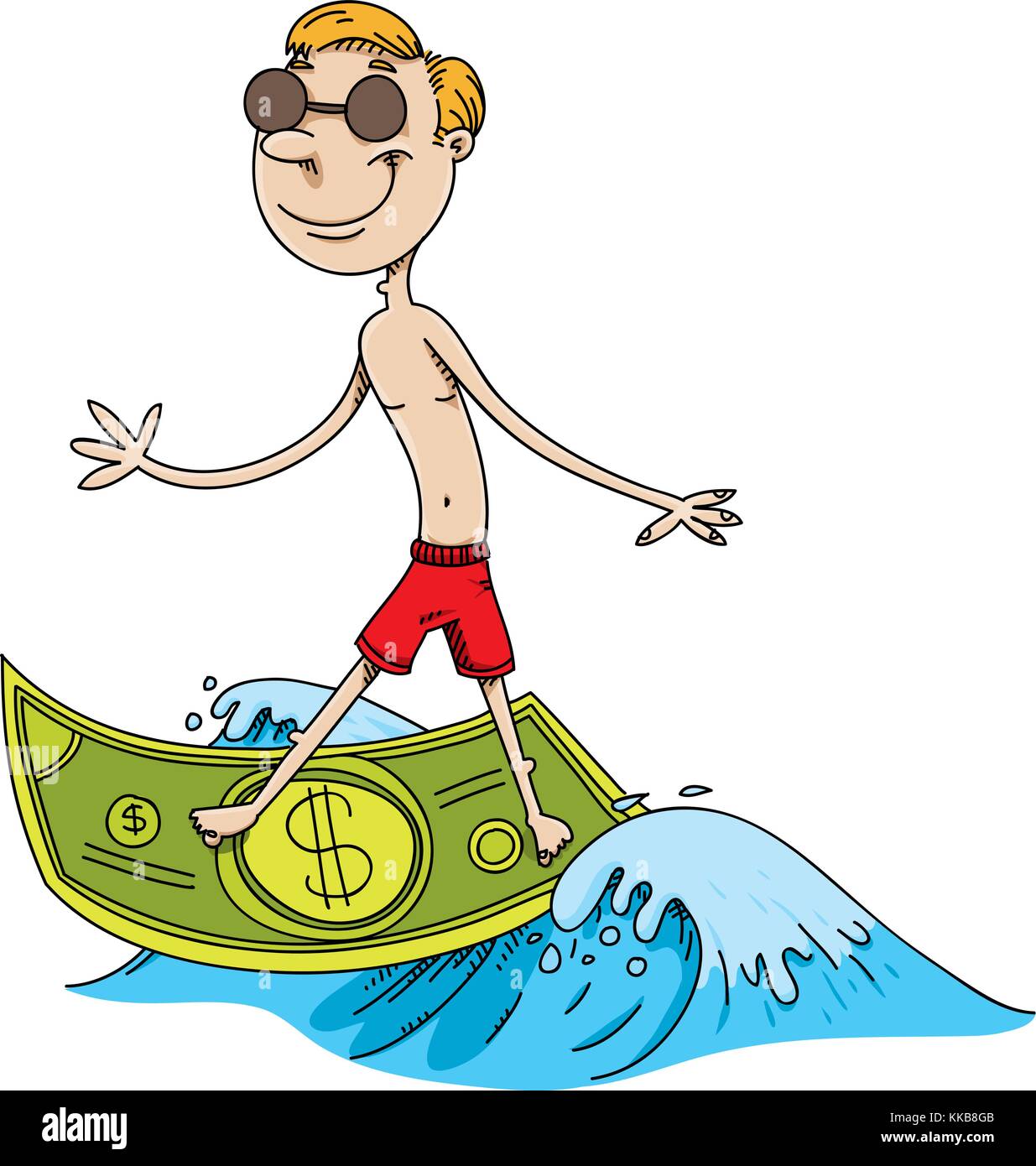 Skinny man bathing suit Stock Vector Images - Alamy