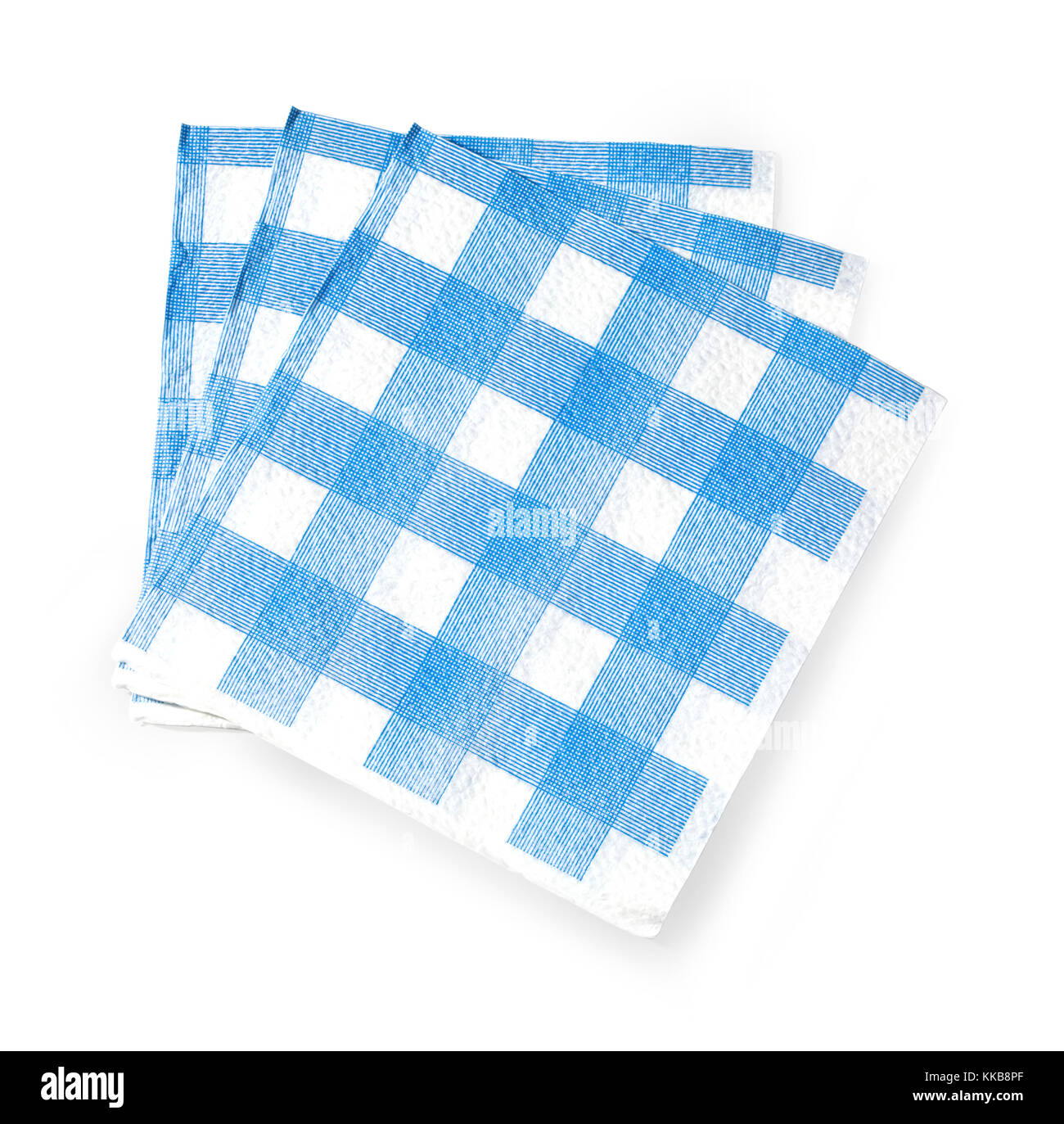 Paper Napkin on white background Stock Photo - Alamy