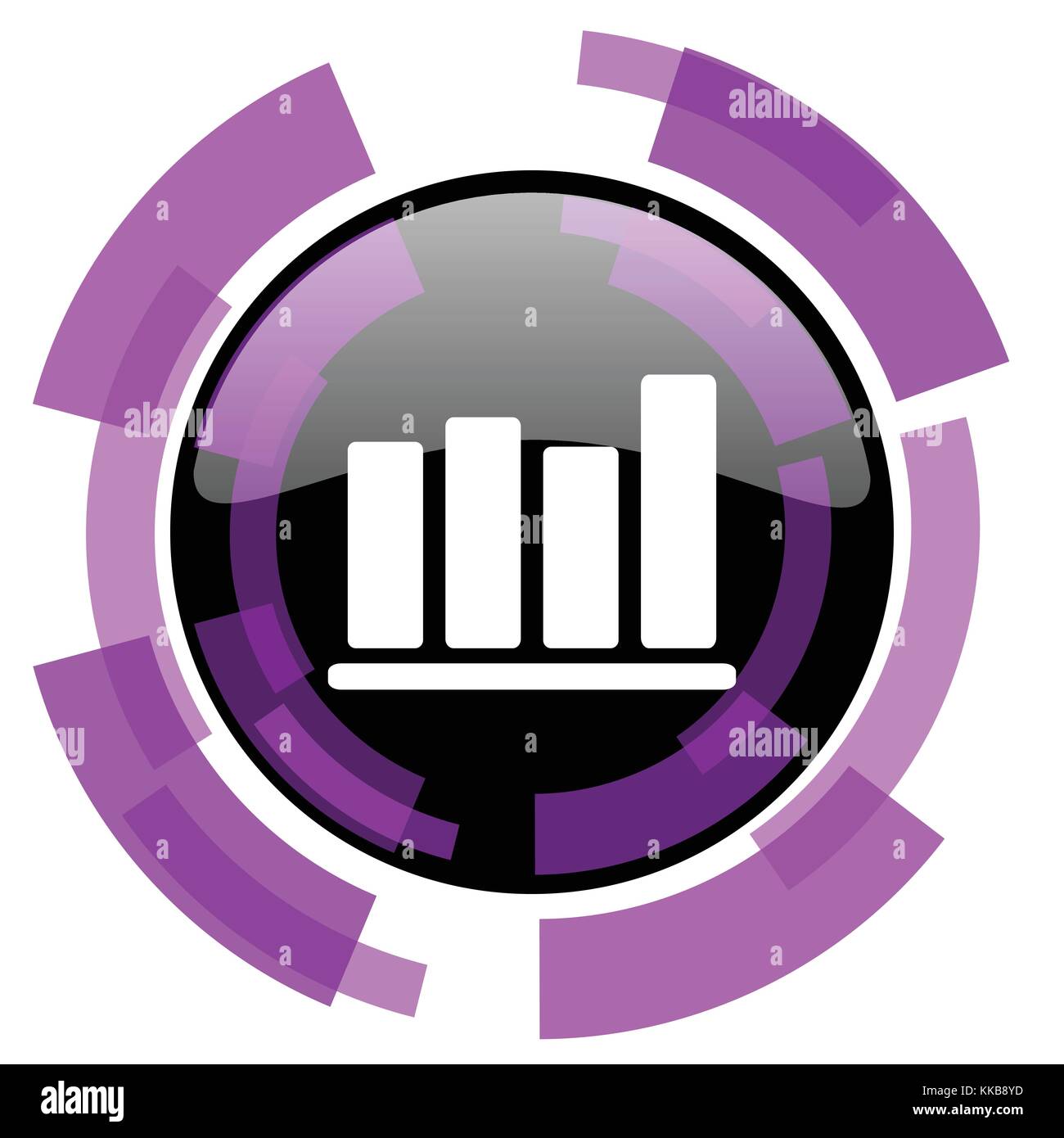 Bar chart pink violet modern design vector web and smartphone icon ...