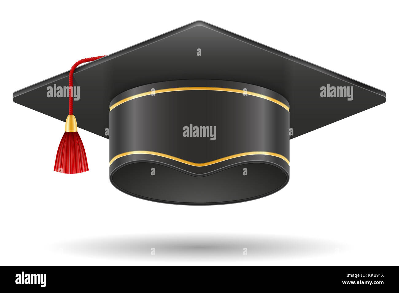 academic graduation mortarboard square cap vector illustration isolated ...