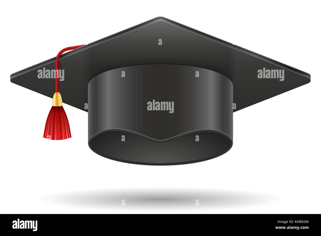 academic graduation mortarboard square cap vector illustration isolated ...
