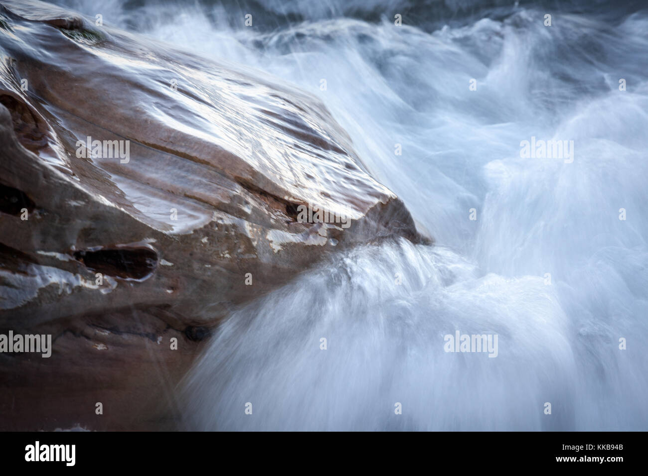 moving water over rocks Stock Photo - Alamy