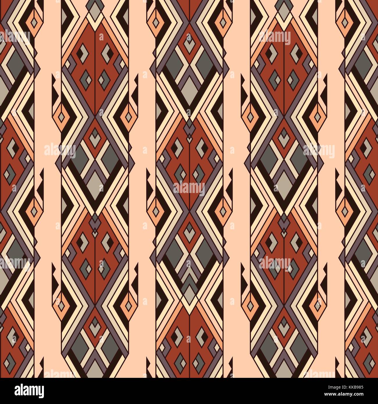 Vector Tribal vintage ethnic seamless pattern. Aztec, mexican, navajo ...