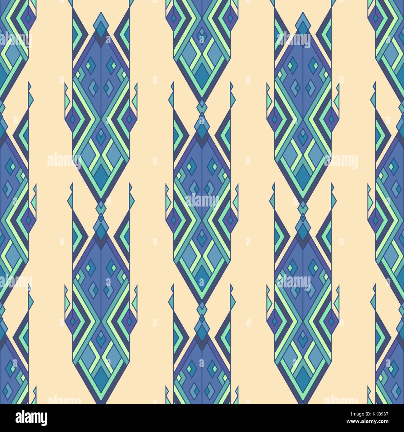 Vector Tribal vintage ethnic seamless pattern. Aztec, mexican, navajo ...