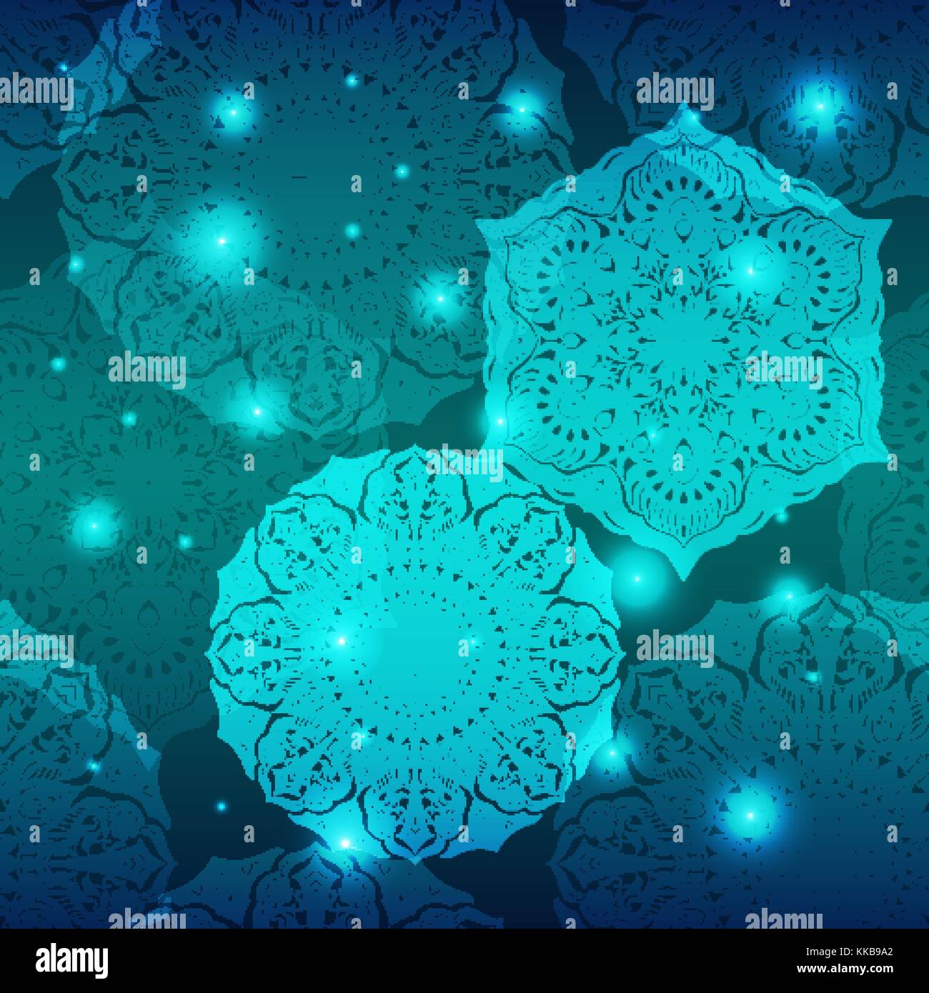 Glowing seamless wallpaper Stock Vector Images - Alamy