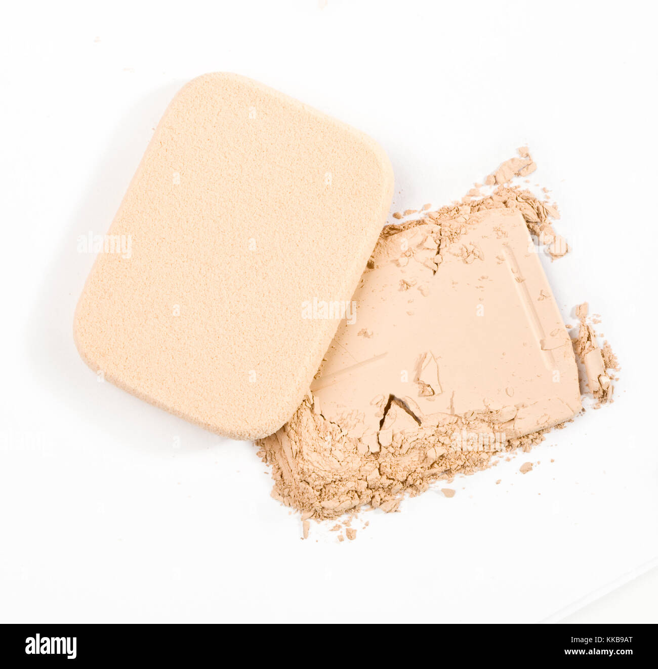 make-up powder on white background Stock Photo - Alamy