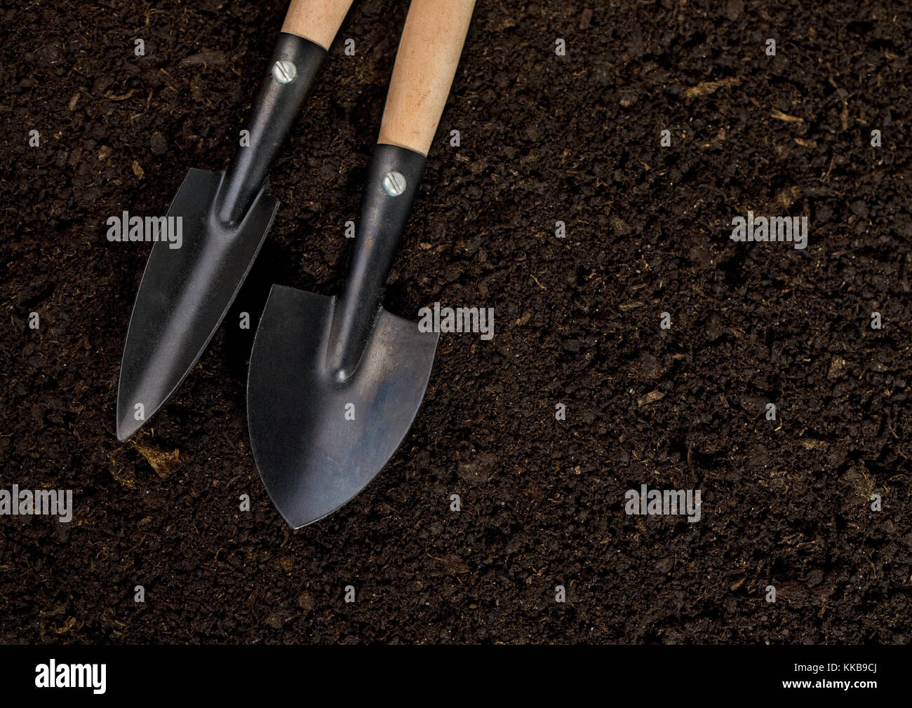Tools soil for planting Stock Photo - Alamy