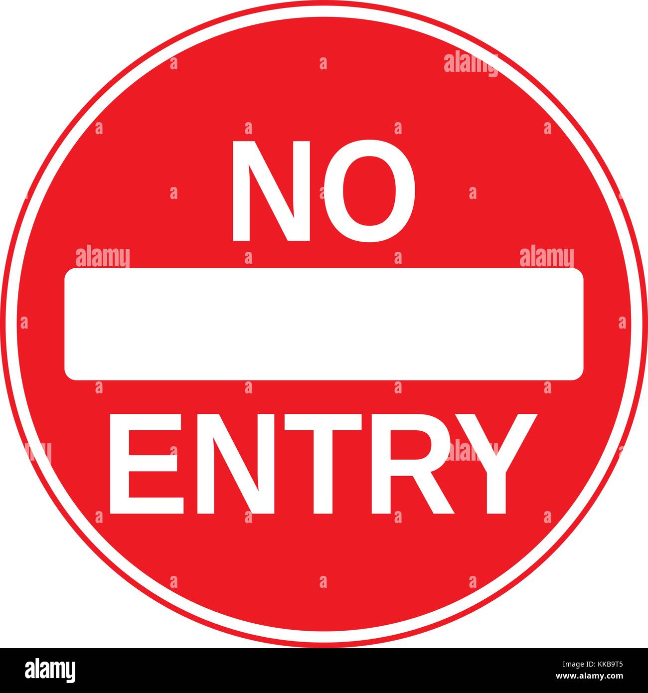 No Entry Traffic Sign, isolated on the white, illustration vector Stock ...
