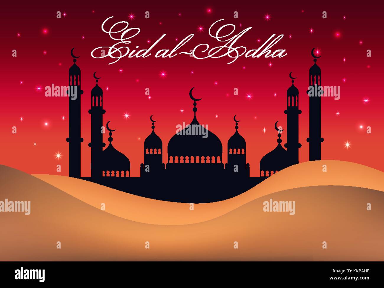 Vector islamic holiday illustration. Lettering composition of muslim ...