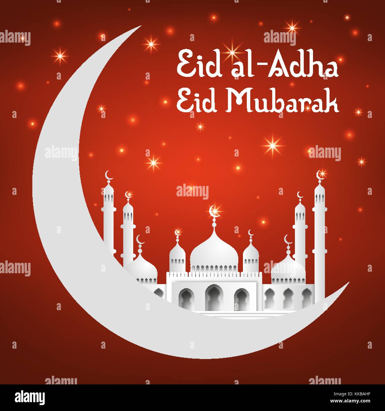 Vector islamic holiday illustration. Lettering composition of muslim ...