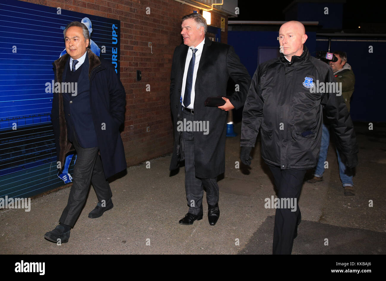 Sam Allardyce arrives at Goodison Park, Liverpool with Everton Owner ...
