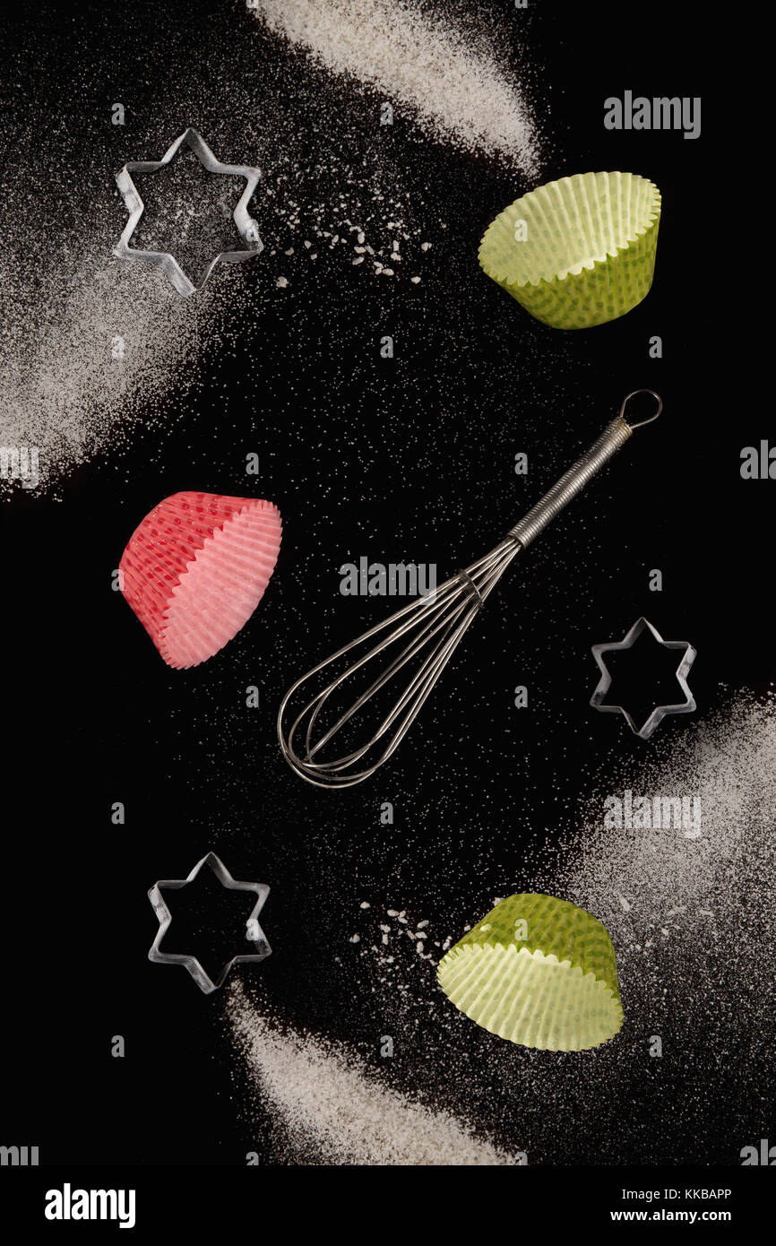 Artistic and creative baking concept showing necessary baking ...