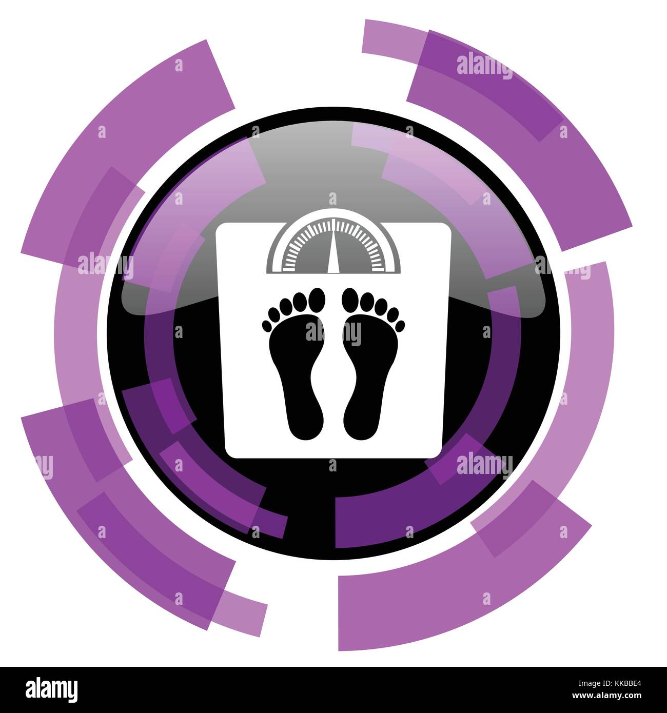 Weight pink violet modern design vector web and smartphone icon. Round ...