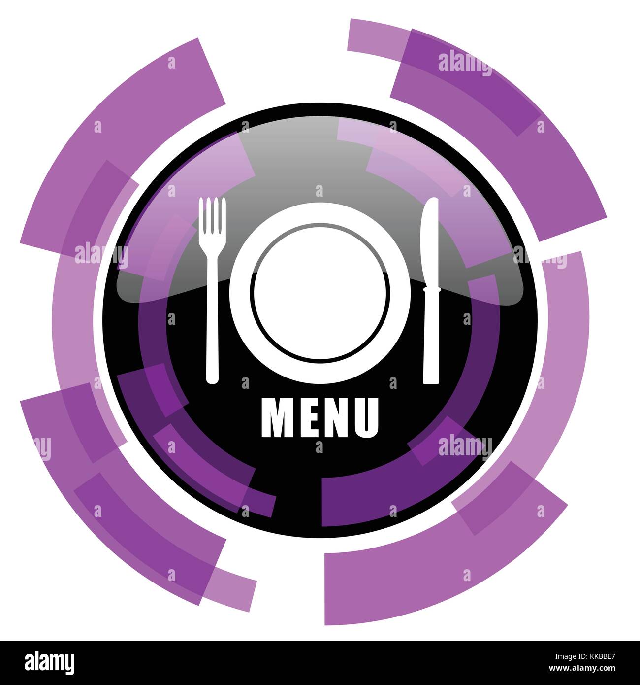 Menu pink violet modern design vector web and smartphone icon. Round ...