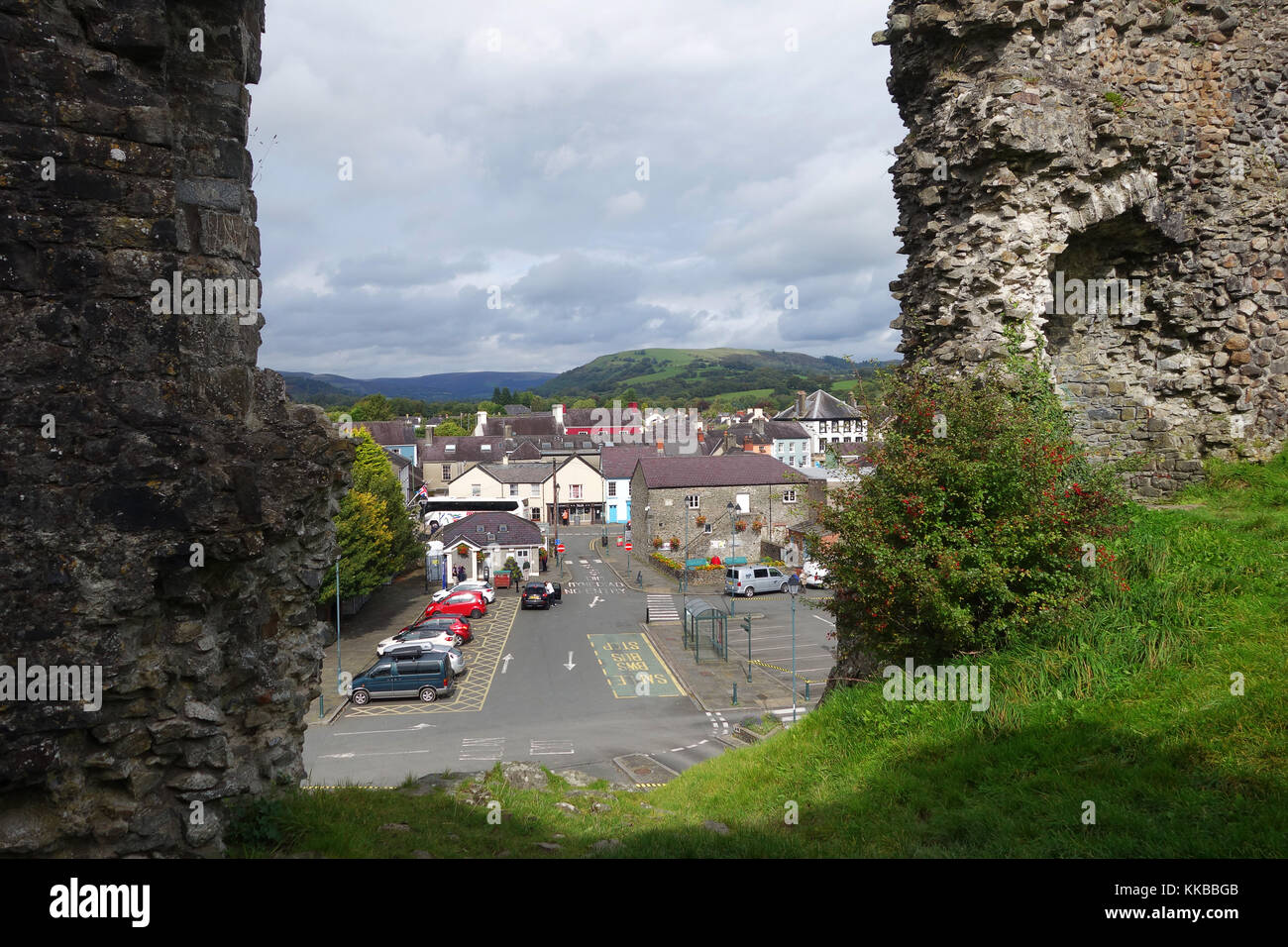 Llandovery town in Wales Uk from the castle 2017 Stock Photo - Alamy