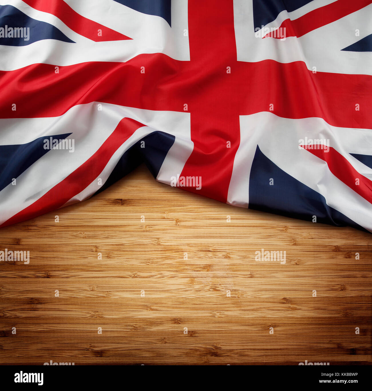Union Jack flag on wooden boards Stock Photo - Alamy