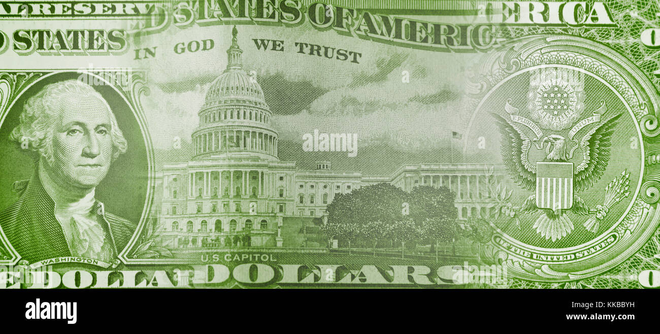 Three American banknotes blend composite, green tone Stock Photo - Alamy