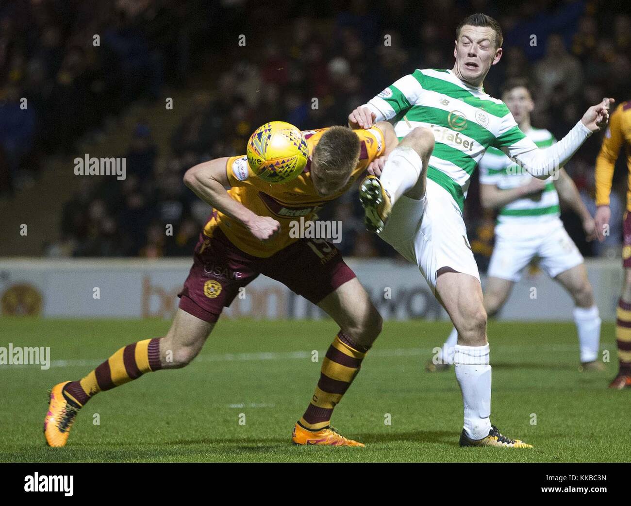 Celtic's Callum McGregor (right) and Motherwell's Andy Rose (left ...