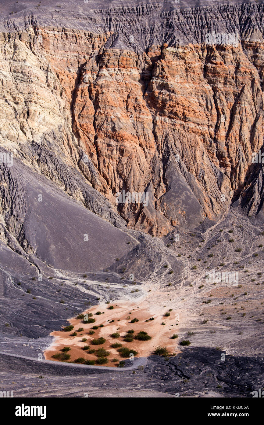 Ubehebe Crater, formed by a steam explosion is a half mile across and ...