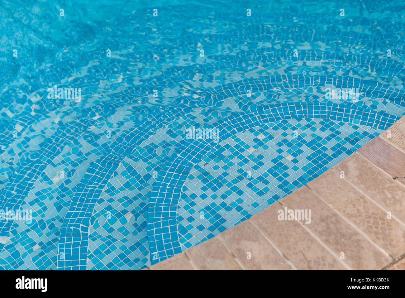 swimming pool with blue tiles, close up Stock Photo - Alamy