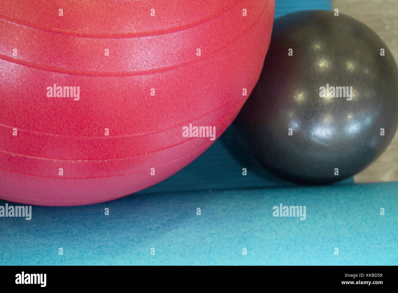 Colored balls for gymnastics and pilates classes Stock Photo - Alamy