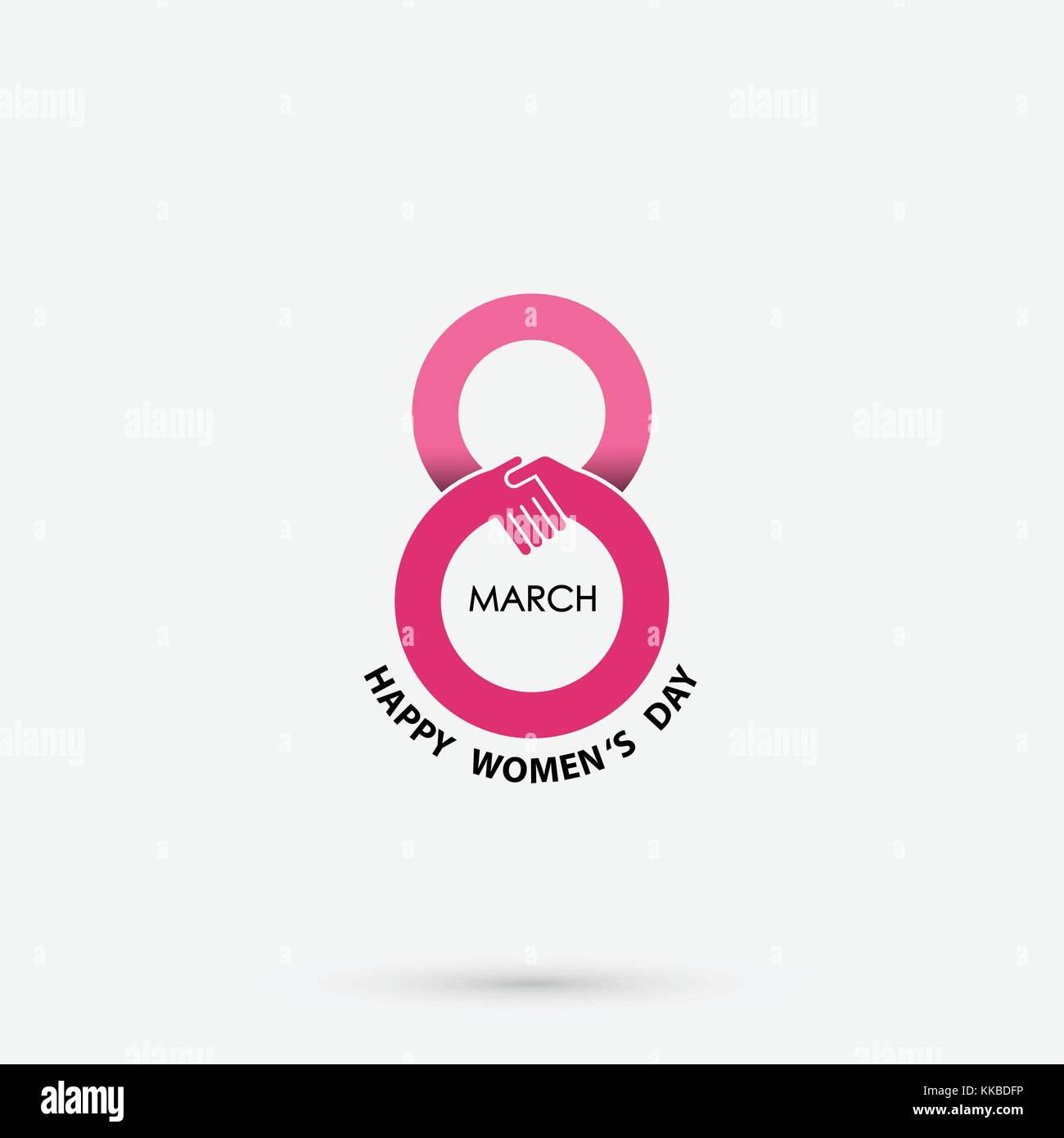 Creative 8 March logo vector design with international women's day icon ...