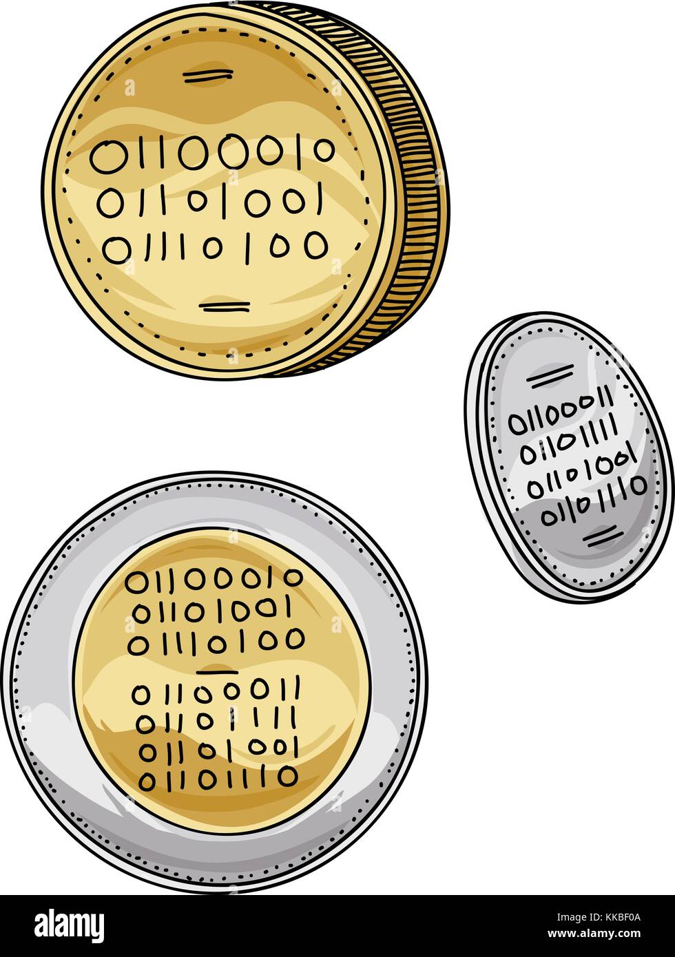 A cartoon bitcoin coin as a shooting star burning on fire as it falls ...