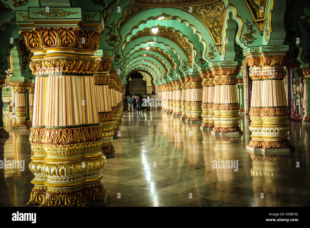 Mysore palace interior hi-res stock photography and images - Alamy
