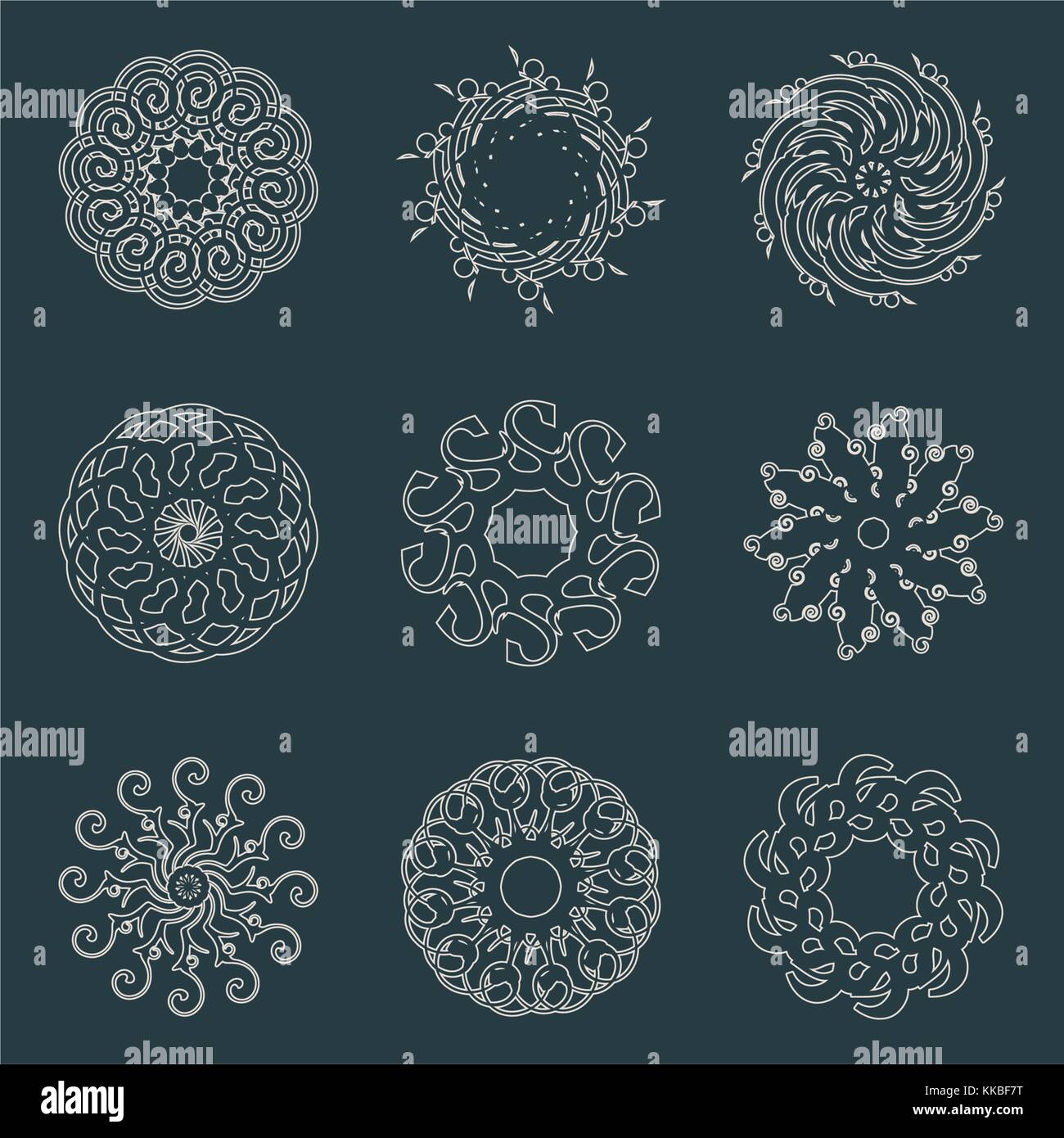 Decorative design elements. Patterns set Stock Vector Image & Art - Alamy